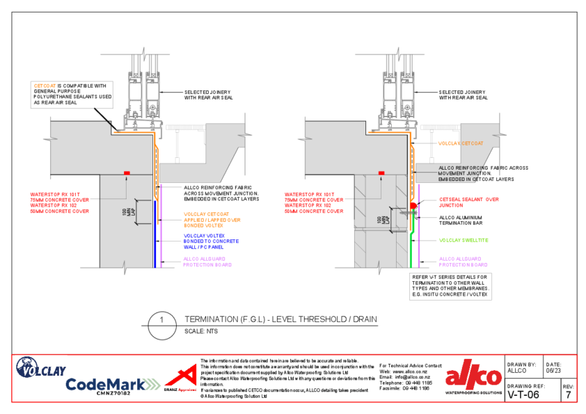 Allco Waterproofing Solutions | Termination Details