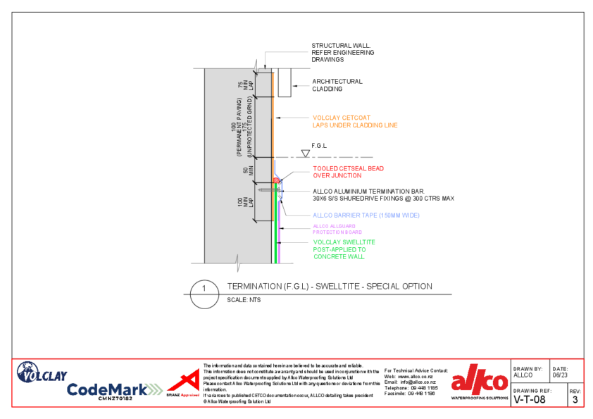 Allco Waterproofing Solutions | Termination Details