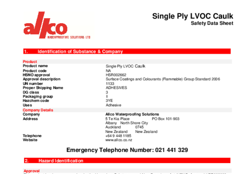 Allco Waterproofing Solutions | Document library