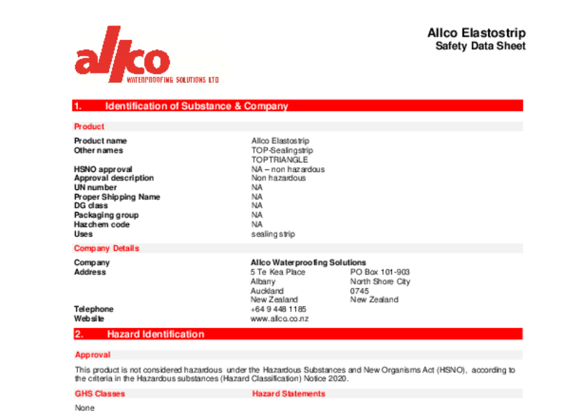 Allco Waterproofing Solutions | Document library