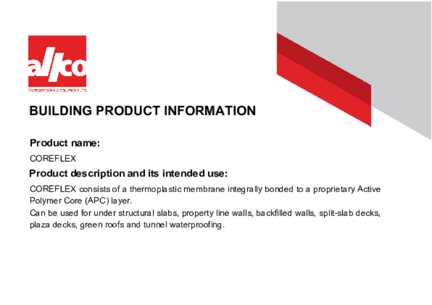Allco Waterproofing Solutions | Document library