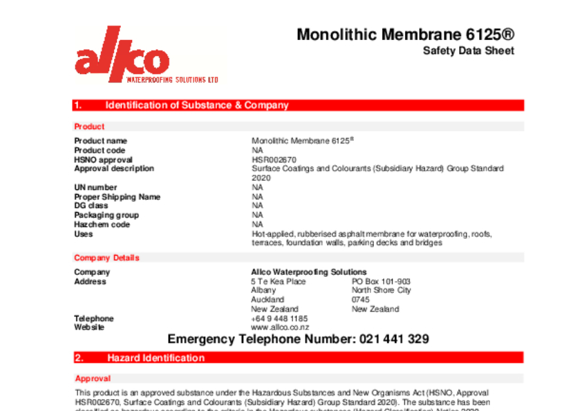 Allco Waterproofing Solutions | Document library