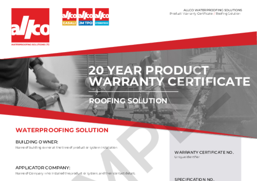 Allco Waterproofing Solutions | Document library