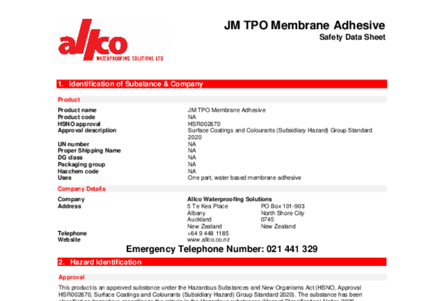 Allco Waterproofing Solutions | Document library