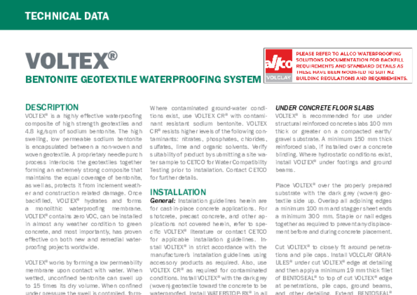 Allco Waterproofing Solutions | Technical Datasheet (TDS)