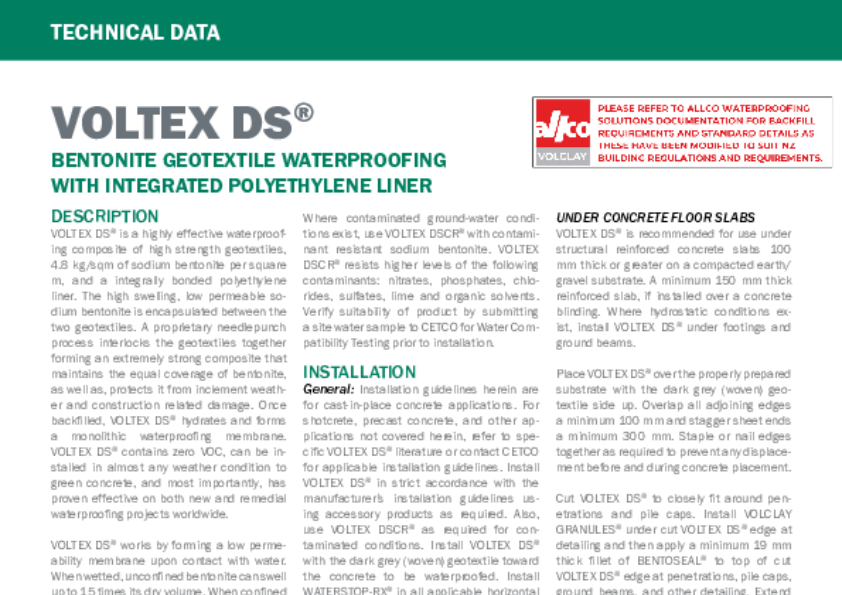 Allco Waterproofing Solutions | Technical Datasheet (TDS)